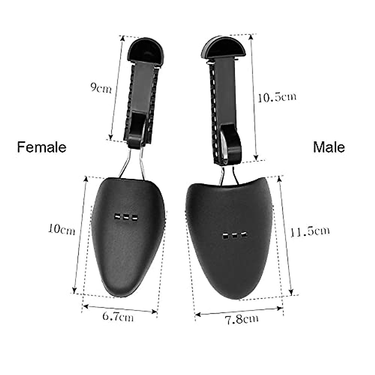 VASANA 2 Pairs Adjustable Shoe Tree Practical Shoe Stretcher Plastic Shoe Shaper Boot Holder Portable Shoe Support Keeper for Men