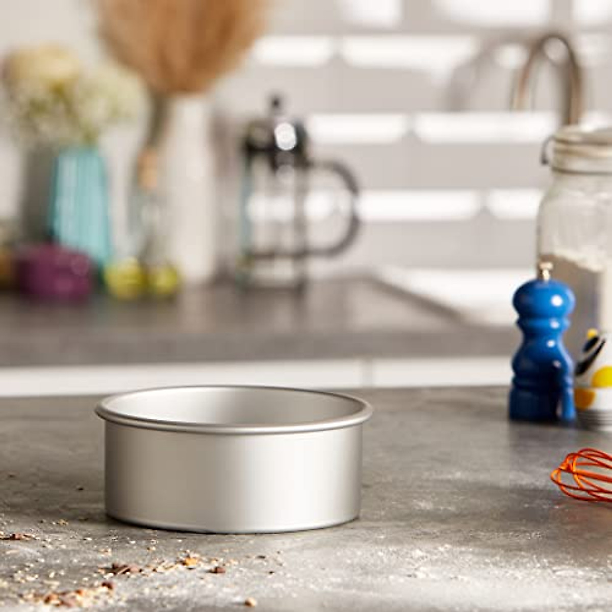 PME Professional Aluminum Baking Pan - Round 7 x 3in