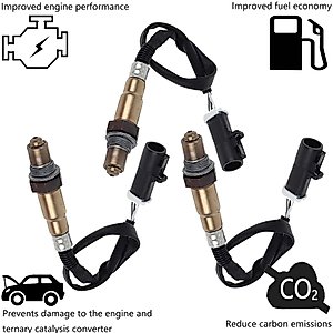 Dropwater 2 Pcs Upper O2 Sensors and 1 Pcs Lower O2 Sensor Replacement for Ford 1997 1998 1999 2000 Ranger V6 4.0L 3.0L,Replaces#234-4403,Set of 3pcs