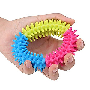 JOROBURO Puppy Teething Chew Toys, Cute Ring Shape Teeth Cleaning Toys, Outdoor Interactive Durable Small Pet Dog Toys Set for Aggressive Chewers Dental Teething Cleaning
