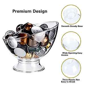 MOLFUJ Coffee Pod Holder, Clear K Cup Holder Plastic, Espresso Coffee Pod Holders for Counter Small, Coffee Pod Storage for K Cups, Capsule Organizer Creamer Holder for Coffee Bar