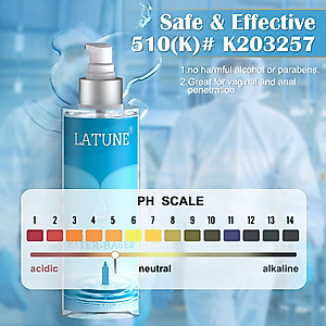 8.5 oz Water Based Lube - Mild Personal Lubricant, Condom Compatible Lube, Water Based Lube Personal Lubricant for Men, Women, and Couples