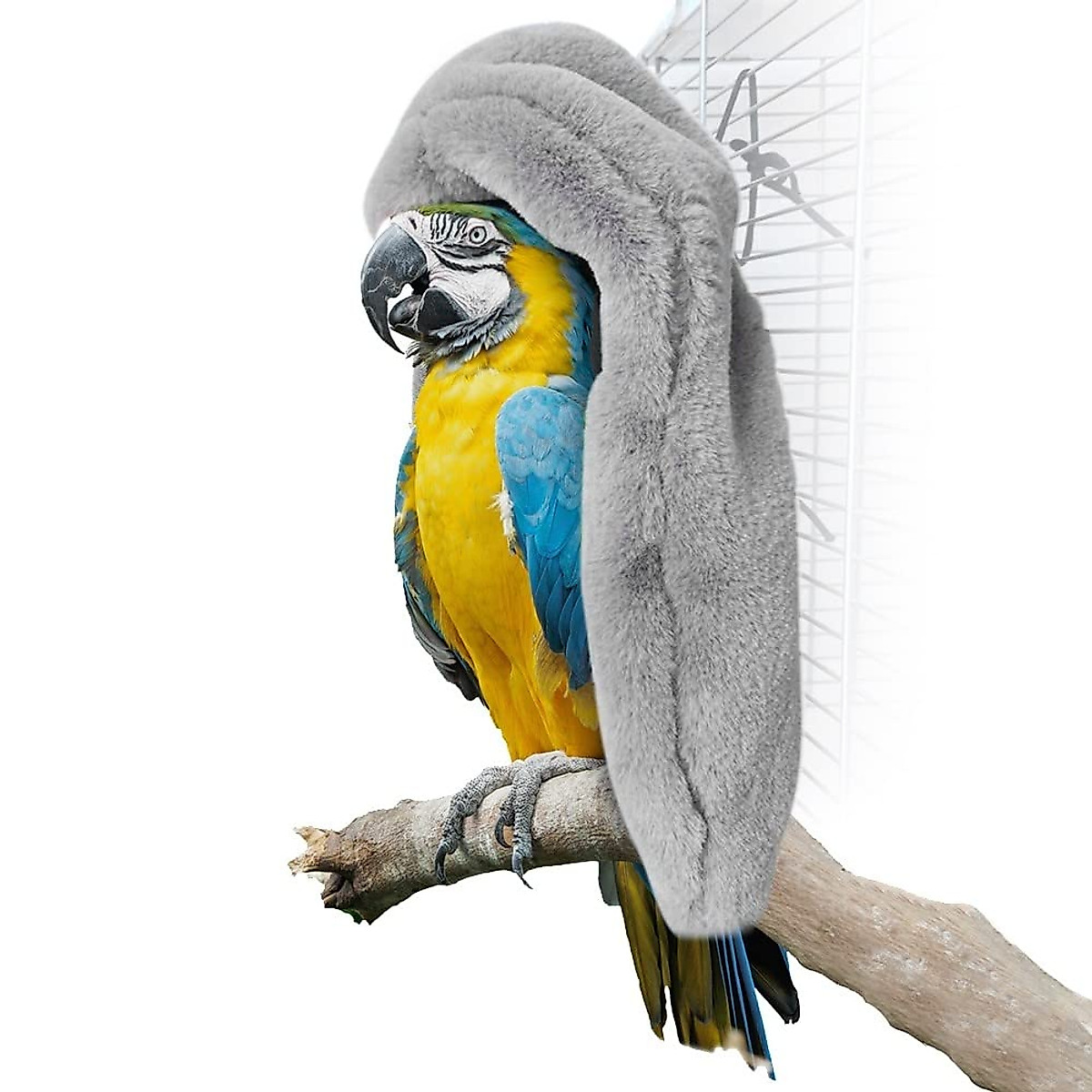 DONGKER Corner Fleece Bird Blanket, Warm Parrot Cuddle Nest Hanging Toy Comfort Parrot Cage Snuggle Hut for Parakeet Cockatiel Pigeon Parrots Cockatiels