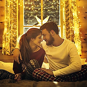 AMIR Upgraded Solar String Lights Outdoor, Mini 33Feet 100 LED Copper Wire Lights, Solar Powered Fairy Lights, Waterproof Solar Decoration Lights for Garden Yard Party Wedding Christmas (Warm White)