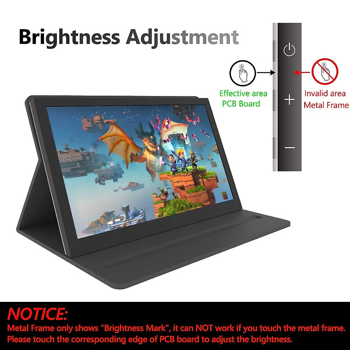 JUN-ELECTRON for Raspberry Pi 4 Portable Monitor 7.0 inch Screen - IPS Capacitive Display 1024x600, Second Screen with Laptop, Mini HDMI - Compatible with RPi, for PS4 etc, with Leather Holder Case