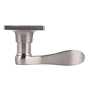 Gobrico Wave/Drop Door Levers with Square Plate Right-Handed Dummy Door Lock Inactive One-Side Door Handles in Satin Nickel 3 Pack