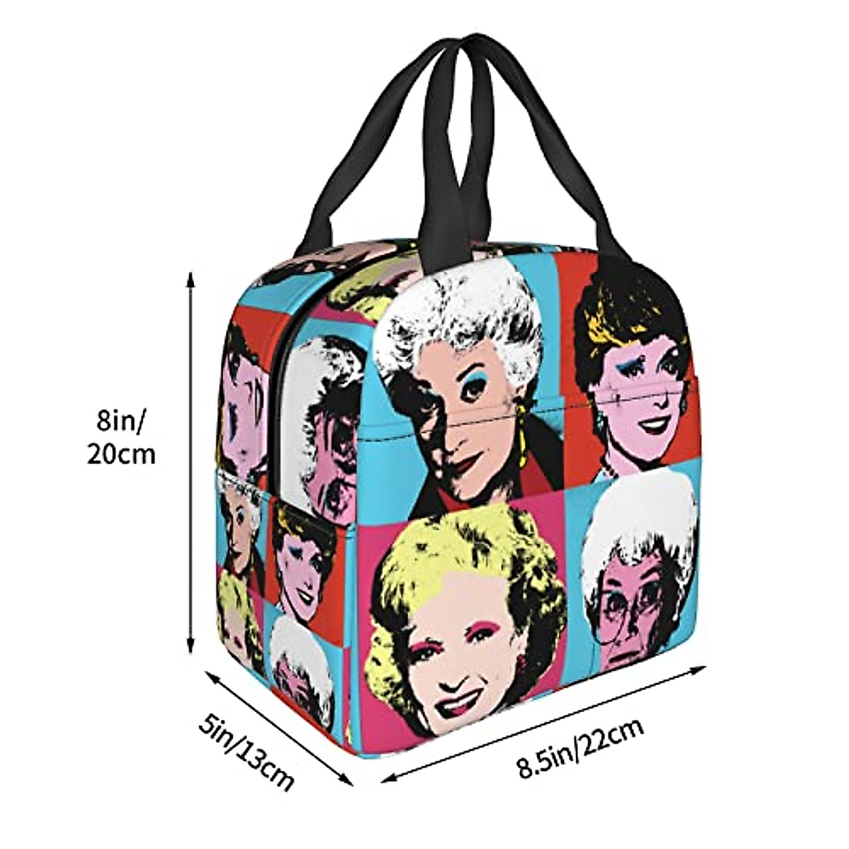 Insulated Lunch Bags Lunch Tote for Women Reusable Lunch Box for Girls (golden)