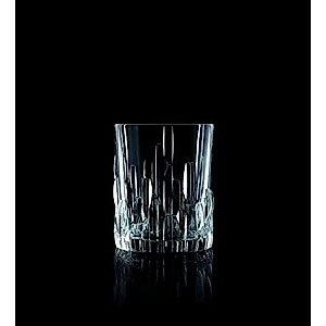 Nachtmann Shu Fa series Whiskey Tumbler Set of 4, Clear Crystal Glass, 4-Inch, Tumbler for Scotch, Cocktail, Liquor, or Bourbon, 11-Ounce, dishwasher safe
