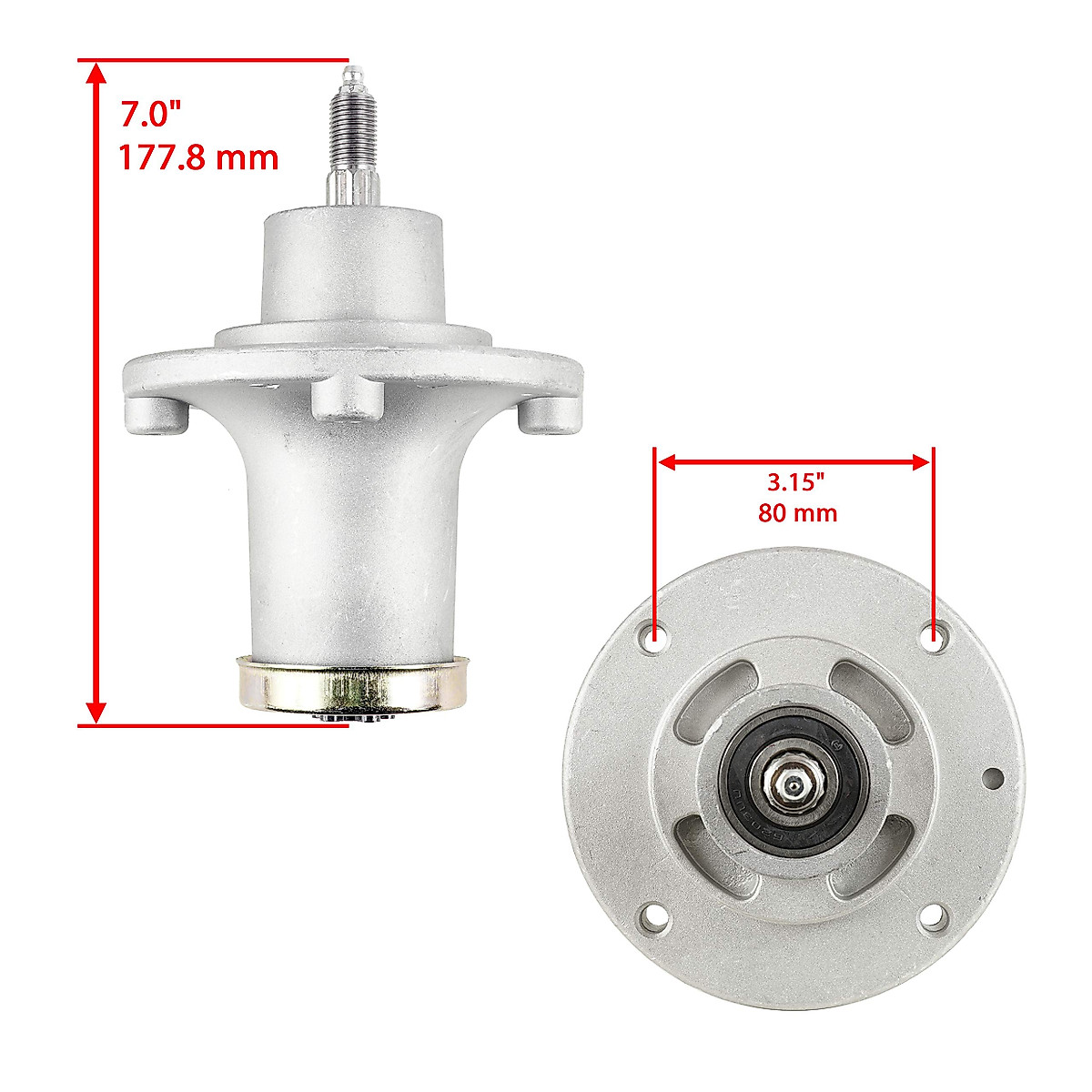 Caltric Spindle Assembly w/Pulley Compatible with Husqvarna 539113300