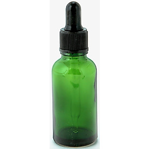 Vivaplex, 12, Green, 1 oz Glass Bottles, With Glass Eye Droppers