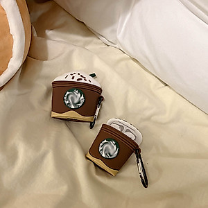 Abipuir [2Pack] Airpods Pro Case Cover,3D Cute Cartoon Funny Kawaii Shockproof Protective Soft Silicone Airpod pro Case Designed with for Apple AirPods pro Charging Case (Pink and Brown)