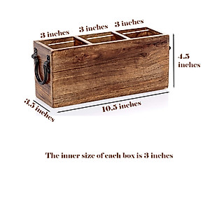 SAVON Wooden Cutlery Holder Caddy Organizer