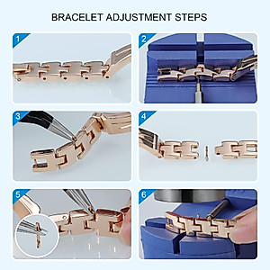 Clastyle Elegante Rose Gold Watch for Women Glitter Crystal Bracelet Watch Black Dial Stainless Steel Ladies Wrist Watches Gift for Her