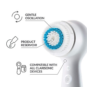 Clarisonic Deep Pore Refining Facial Cleansing Brush Head Replacement | For Blackheads and Clogged Pores | Suitable for Sensitive, Oily Skin