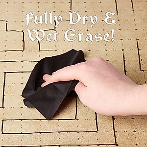 The Master's Atlas: Adventures Blank/Parchment Tabletop RPG Game Board - 26" x 26" Reusable Double-Sided Board Mat for Creating D&D & TTRPG Maps – Customizable GM Accessories for Role Playing Gaming