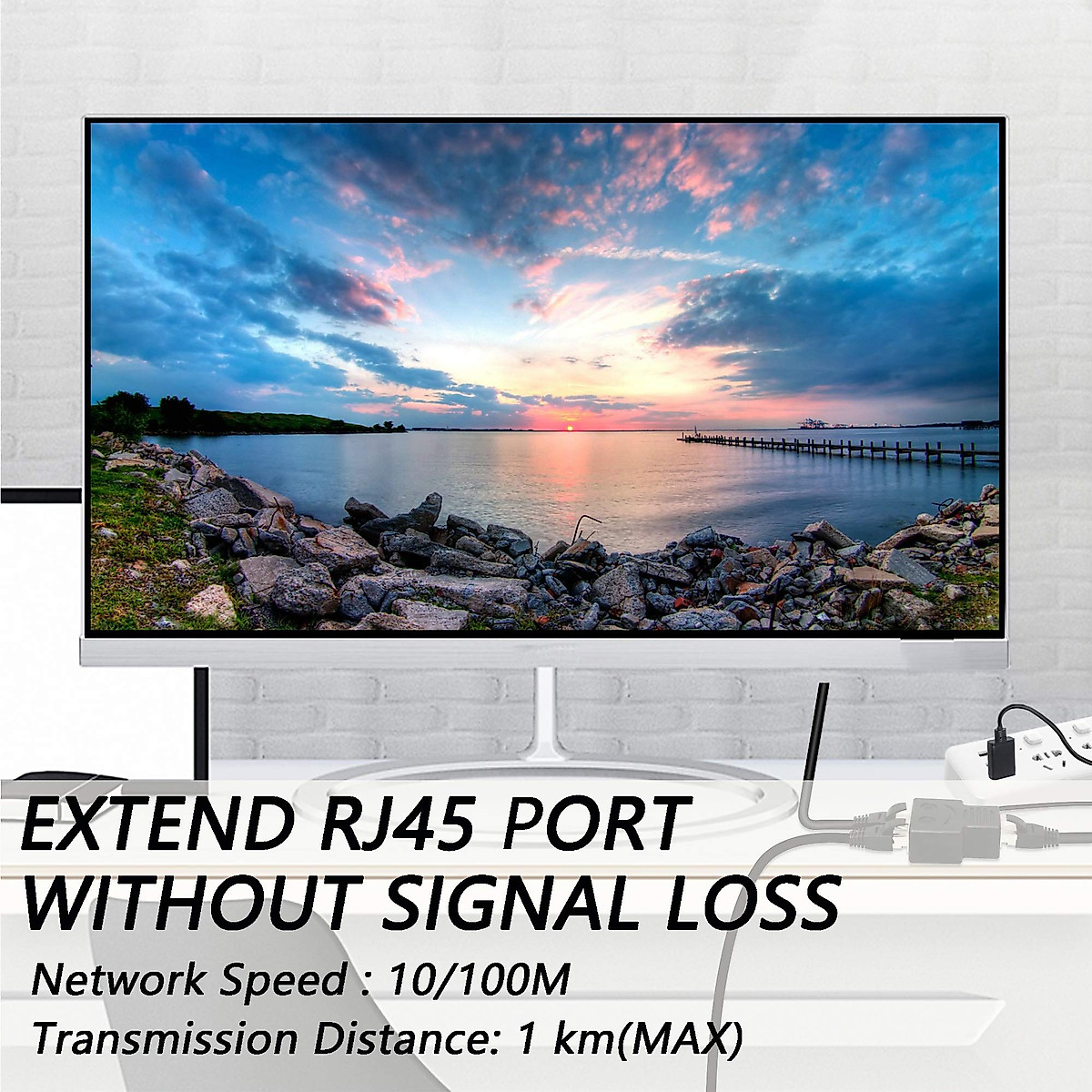 CERRXIAN RJ45 Network Splitter Adapter, RJ45 1 to 2 Female LAN Ethernet Network Splitter 2 Devices Share The Internet at The Same Time for Cat5, Cat5e, Cat6