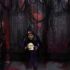 Evoio Halloween Decorations Creepy Cloth, 3 PC 120 X 30inch Black Scary Gauze Spooky Cloth, Freaky Loose Creepy Cloth, Halloween Decorations for Haunted Houses Outdoor Indoor Yard Cauldron Wall Decor