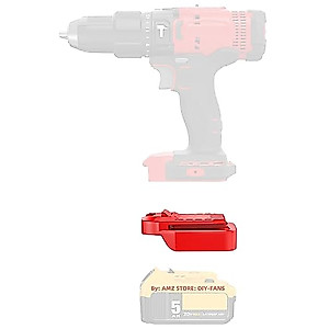 LQ-18RY Adapter Only Fits Craftsman V20 (NOT Old 20v) Cordless Tools for Dewalt 20v MAX XR Platform Lithium Batteries-Adapter Only, Red