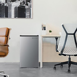 Arctic Wind 2AW1SLF44A 4.4-Cu. Ft Energy Star Compact Refrigerator with Freezer Compartment in Silver