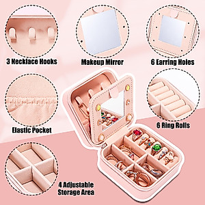 Buouforau Birthday Travel Jewelry Case Gifts for Women, Bestie, Small Jewelry Box Gifts for Bff, Birthday Gifts for Female Friends, Personalizedl Mini Jewelry Box Gifts -Initial B