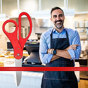 20" Red Scissors for Grand Opening – Red Giant Scissors for Ribbon Cutting Ceremony Heavy Duty Scissors Giants Ribbon Cutting Scissors for Special Events Inaugurations and Ceremonies