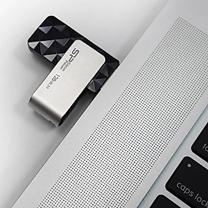 Silicon Power 128GB Blaze B30 USB 3.0 Swivel Flash Drive, Black (SP128GBUF3B30V1K)