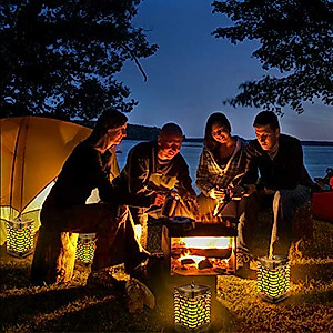 EOYIZW Solar Lantern Lights Outdoor Garden Decor, Upgraded 99LEDs Dancing Flickering Solar Hanging Flame Lights- IP65 Waterproof Tabletop Lamp Lanterns for Decor Garden Patio Path Deck Yard 1Pack