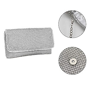 Buddy Supplies Evening Bag Women Envelope Rhinestone Handbag Wedding Party Clutch Purse, Glitter