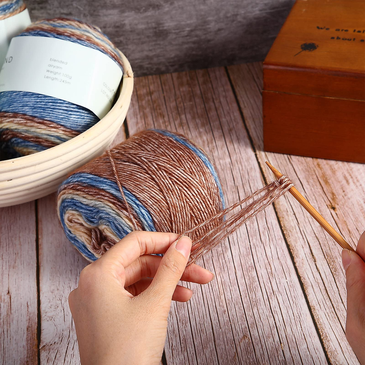 Gejoy 8 Pack Gradient Color Cotton Cake Yarn Self Striping Yarn 60% Cotton 30% Acrylic 10% Wool Multicolor Rainbow Soft Yarn for Knitting Crocheting Art Crochet Kids Adults DIY Crafts