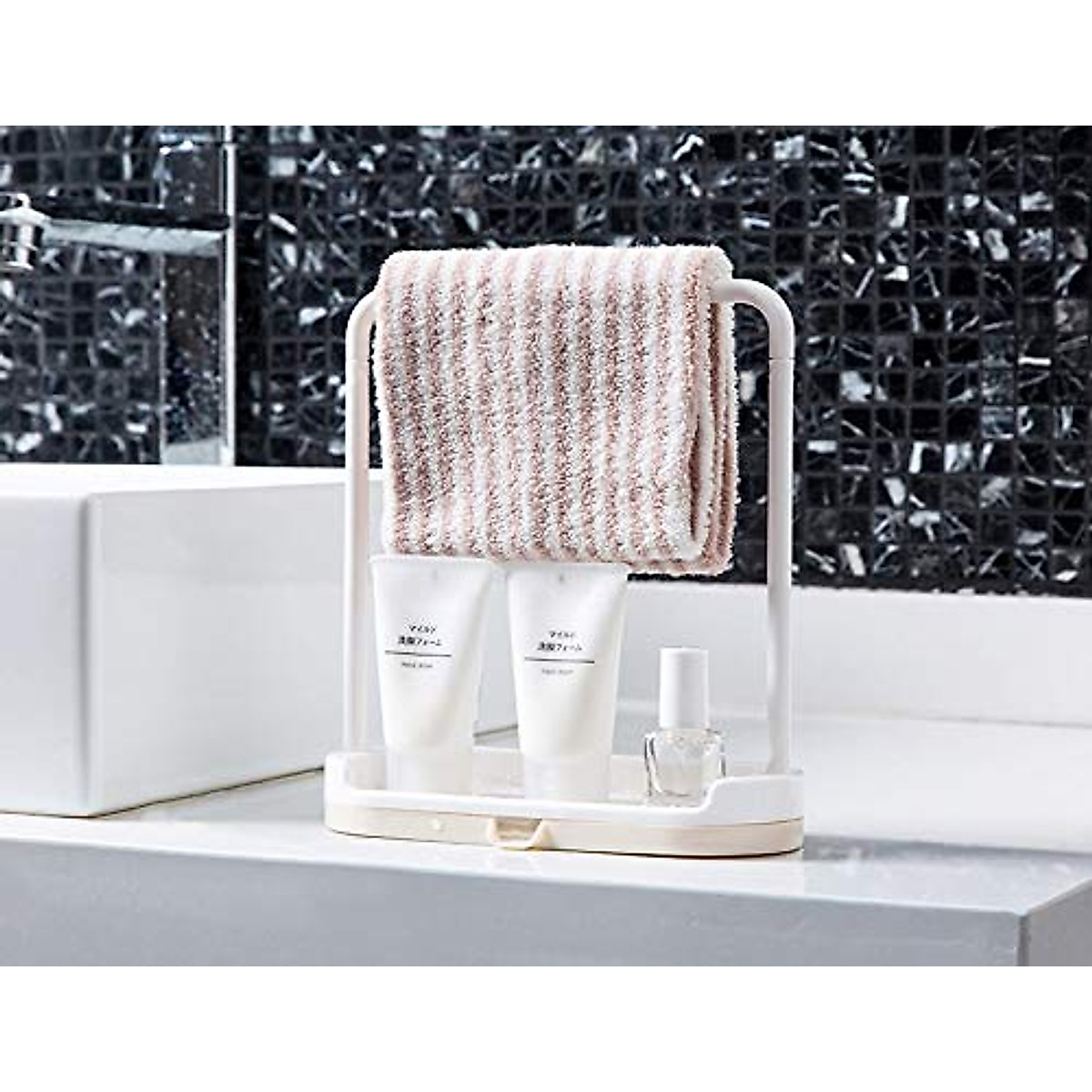 Feel Soon Retail Dishcloth Holder Sponge Holder Stand Rack (Beige)