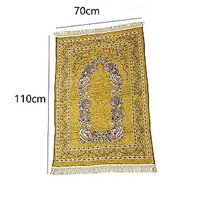 Lovt Praying Rug,Portable Folding Prayer Carpet Floral Prayer Mat Rug Anti Slip Cotton Polyester Travel Praying Rug for Church, Home,Hall, Camping