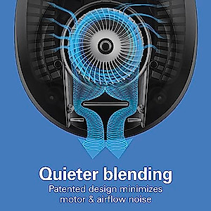 Hamilton Beach 58175 Quiet Blender for Shakes and Smoothies, Puree, Crush Stainless Steel Ice Sabre Blades, 800 Watts, Shatter-Resistant 40oz Glass Jar, Black