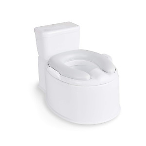 Regalo 2-in-1 Potty Training and Transition Potty With Flushing Sound, Removable Seat, Bonus Kit, Oversized Foam Soft Seat, and Wipe Storage, White