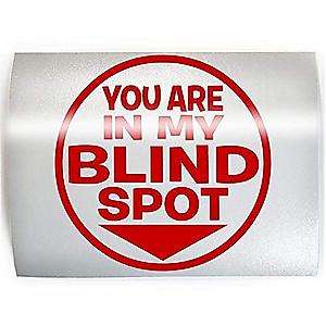 YOU ARE IN MY BLIND SPOT - PICK COLOR & SIZE - RV Trailer Caution Back Door Vinyl Decal Sticker D