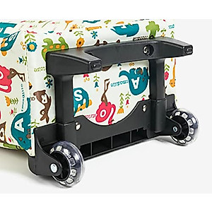 Upgrade Shopping Bag with Wheels Portable Trolley Bags Grocery Cart Utility Cart Rotating Wheels Cart Folding Shopping Cart- Larger Size & Waterproof & Strong