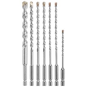 Bosch 7 pc. Hex Shank Hammer Drill Masonry Bit Set LBHXS7U