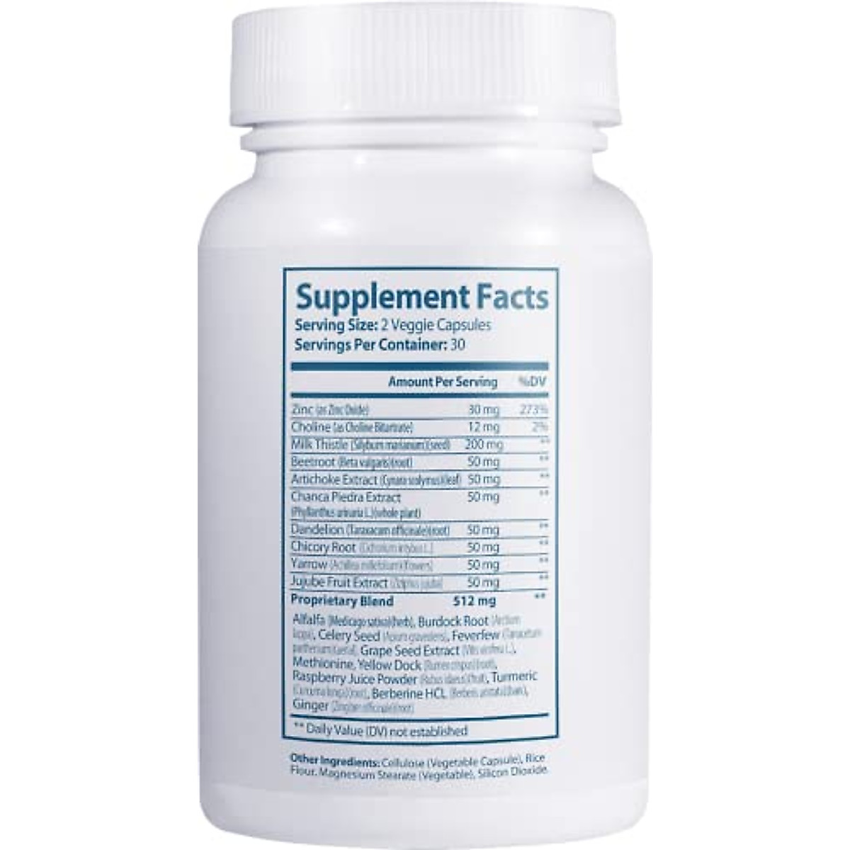 Clinical Effects: Liver Support - Natural Milk Thistle and Zinc Supplement - 60 Veggie Capsules - Helps Detox and Cleanse The Liver - Supports Liver Function and Digestive Health - Made in The USA