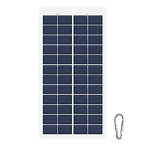 Maxmartt Portable Solar Panel Charger Kits 10W 12V Solar Battery Trickle Charger Maintainer Solar Cells Battery Charger DC Connector for Outdoor Lights Camping