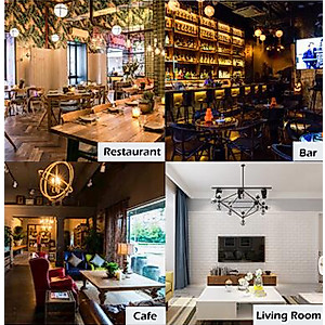 Edearkar ST64 Vintage Edison Filament Light Bulb, Warm White Antique Flexible Spiral LED Filament Light Bulb, E26 Base Smoky Grey Glass Finishing, Dimmable Chandelier Vintage Fixture (4 Pack)