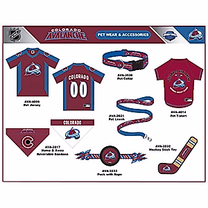 Pets First NHL Colorado Avalanche Tee Shirt for Dogs & Cats, Small. - are You a Hockey Fan? Let Your Pet be an NHL Fan Too!