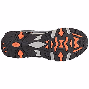 Fila mens Memory at Peak Composite Toe Trail Running Food Service Shoe, Castlerock/Black/Vibrant Orange, 10.5 US