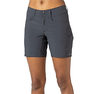 Terry Bike Shorts Women, Metro 7 Inch Inseam MTB Urban Hiking Cycling Bottom, 2 Piece Set W/Unattached Padded Liner - Ebony, X Large