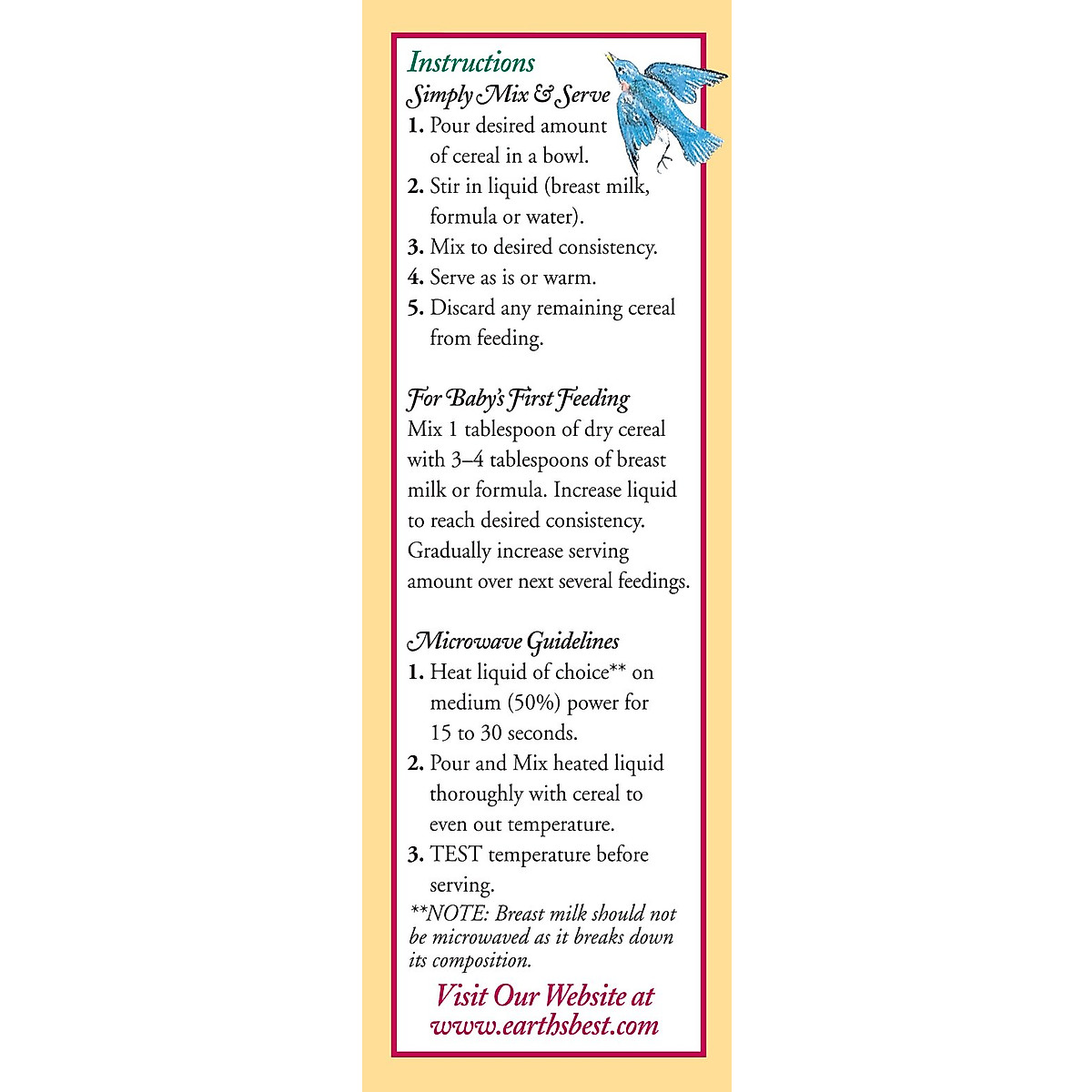 Earth's Best Organic Infant Cereal, Whole Grain Rice, 8 oz. Box