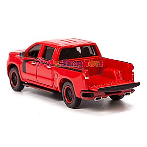 2019 Chevrolet Silverado LTZ Z71 Red Limited Edition to 2496 Pieces Worldwide 1/64 Diecast Model Car by Auto World CP7918