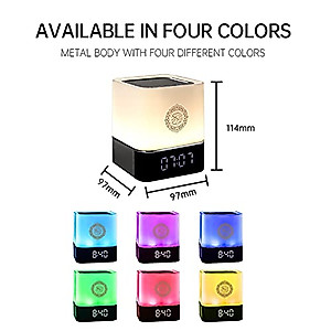 KANGCAI Quran Speaker,AZAN MP3 Player, Touch Lamp Bluetooth Speake,Eid Mubarak hajj Gift,with APP Control,Full Recitations of Famous Imams and Quran Translation in Many Languages