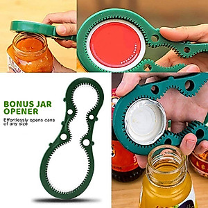 Yinuoday Electric Can Opener with Manual Bottle Opener Battery Operated Handheld Can Opener Smooth Edge Automatic Can Opener for Most Sized Cans