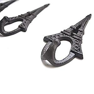 BOOHAO 2 pcs Eiffel Tower Wall Hook Eiffel Tower Wall Mounted Coat Hooks Rustic Style Cast Iron Coat Hook for Towel Key Cap Bathroom