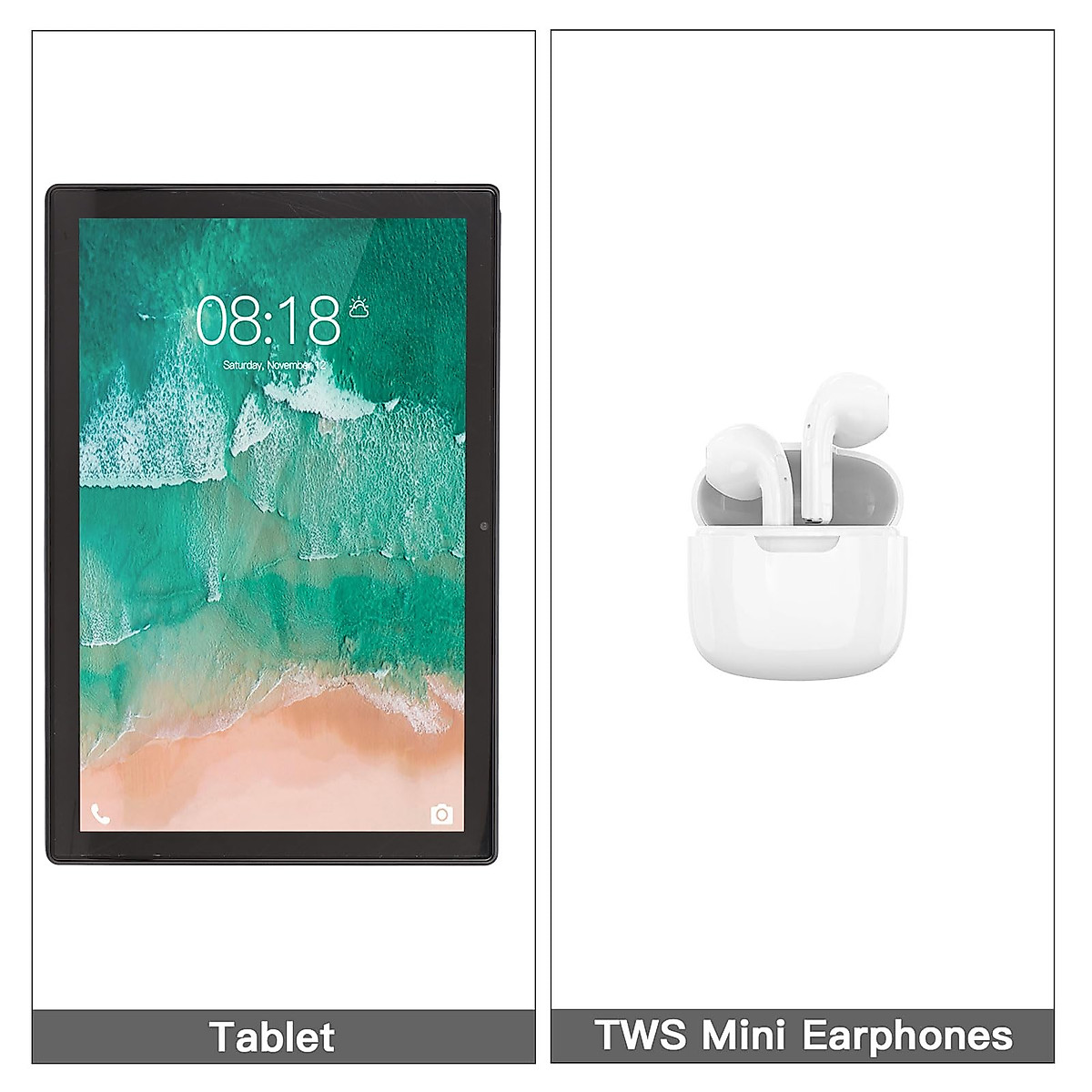 Acogedor 10.1 Inch Tablet, Gaming Tablet with BT Headset, 12GB RAM 256GB ROM, 8 Core CPU, 8+20MP Dual Cam, Support 4G LTE, 5G WiFi, Office Tablet for Android 11.0 (Violet)