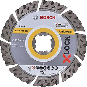 Bosch Professional 2608615161 Diamond Cutting Disc Best (Universal, X-Lock, Diameter 125 mm, Bore Diameter 22.23 mm, Cutting Width 2.2 mm)