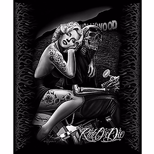 DGA Marilyn Monroe Signature Collection Super Soft Queen Size Plush Blanket, Hollywood Homegirl